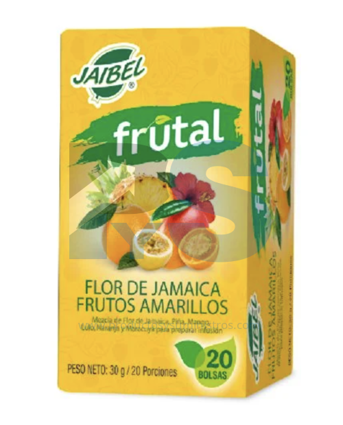 Aromática De Frutas Flor De Jamaica/Frutos Amarillos Jaibel x 20 Sobres