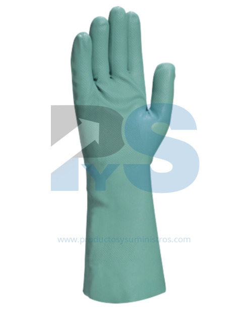 Guante Nitrilo Longitud de 33 cm Verde Delta Plus Nitrex VE802