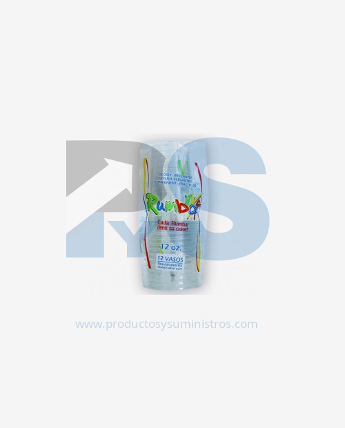 VASO DESCHABLE RUMBA 12 onz*12